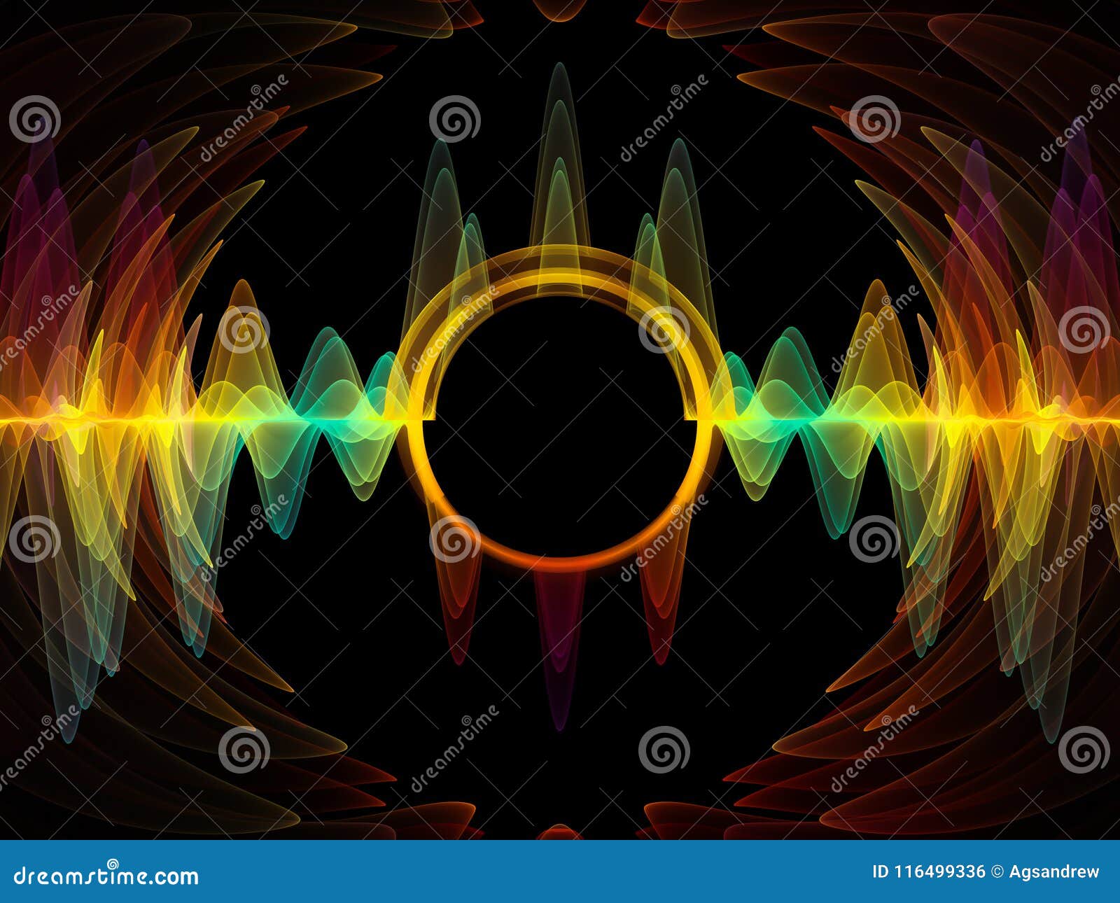 Stream of Radial Oscillation Stock Illustration - Illustration of ...