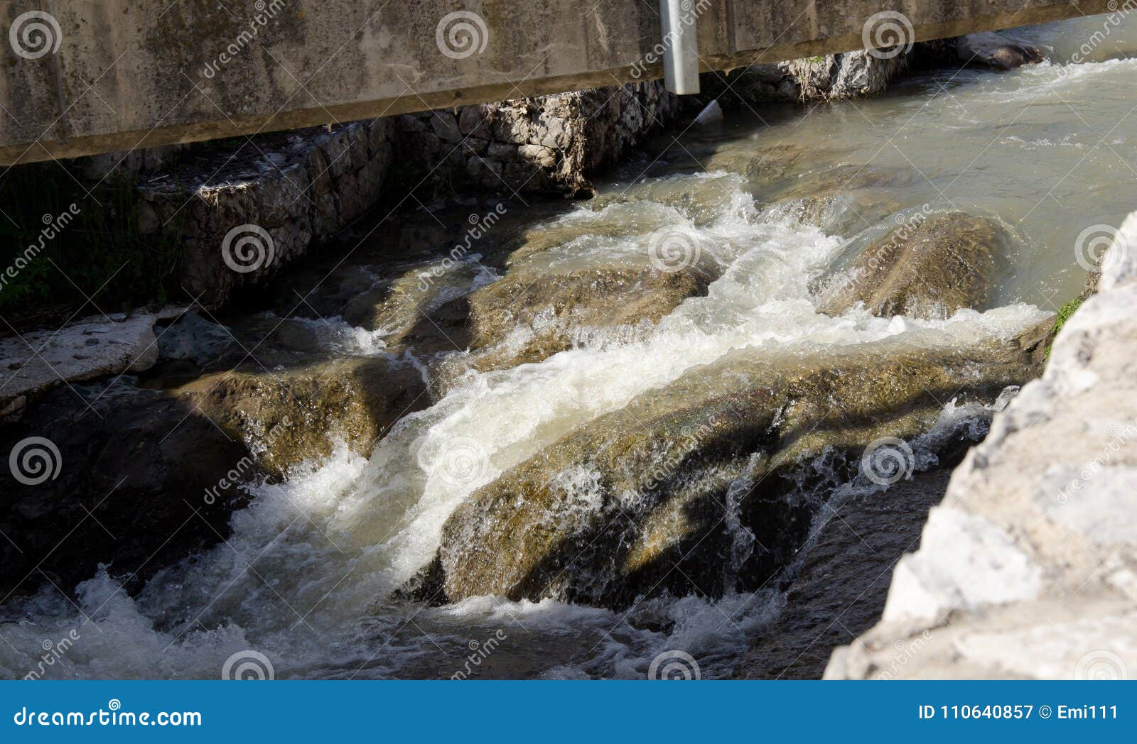 Stream of River with Big Rocks Stock Image - Image of scene, national ...