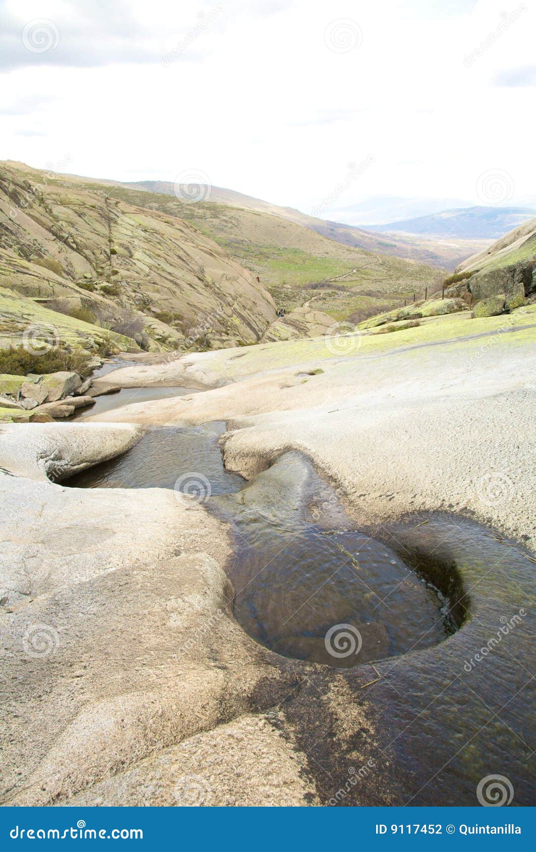 Stream on rock stock photo. Image of waterfall, spain - 9117452
