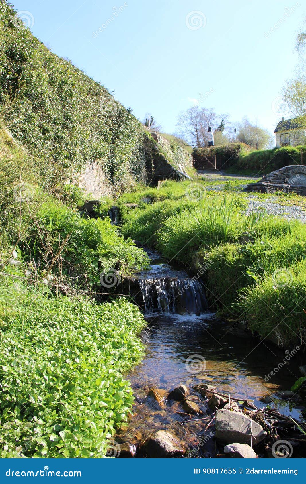 Stream Running Down the Rocks Stock Image - Image of nature, river ...