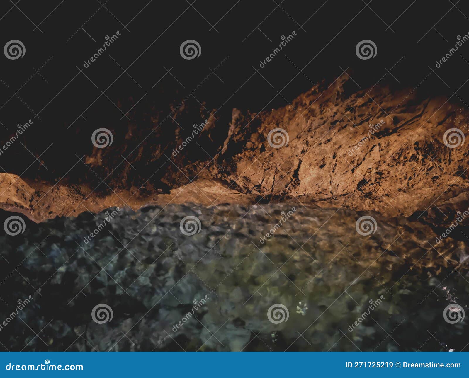 Stream in Ryusendo Cave in Iwate, Japan Stock Image - Image of light ...