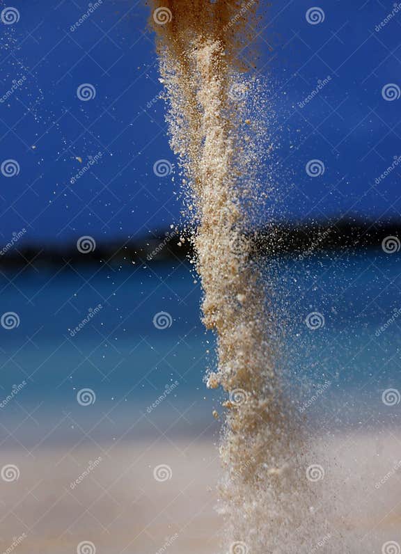Stream of sand falling stock photo. Image of blues, coast - 4914328