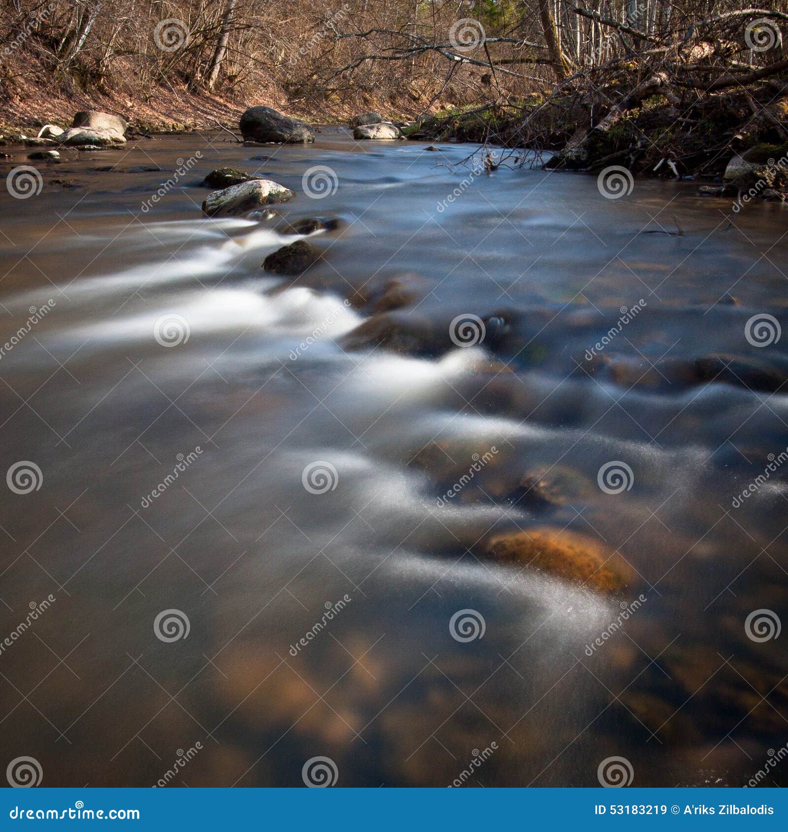 Stream in small river stock image. Image of abstract - 53183219