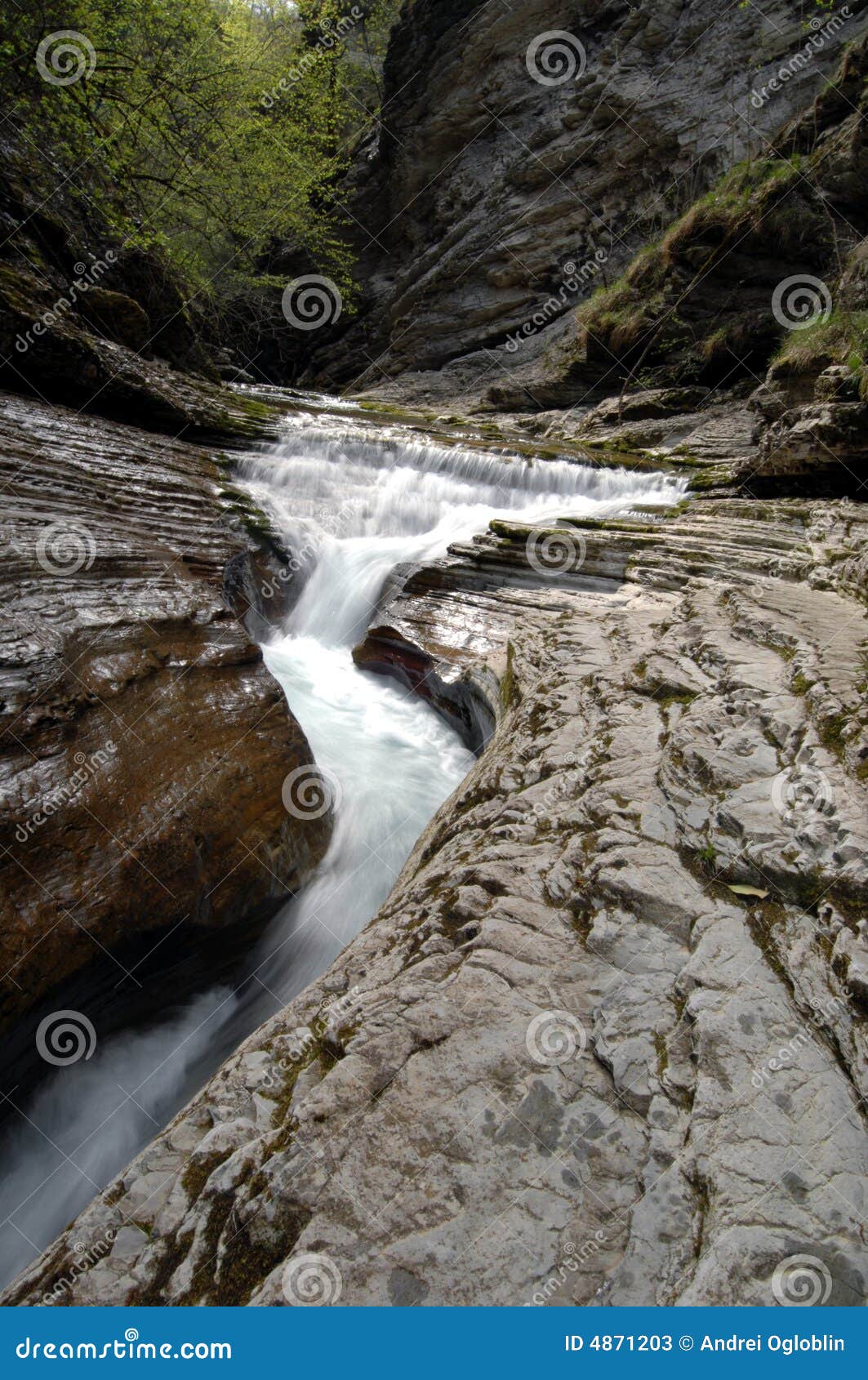 Stream in the Spring in Mountains of Caucasus Stock Image - Image of ...