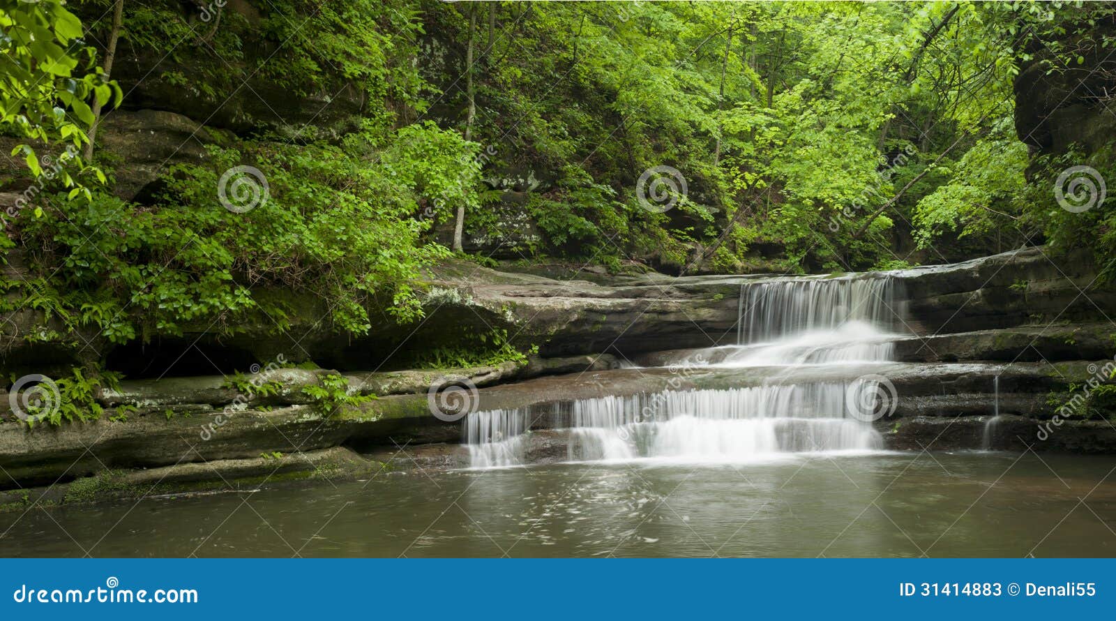 Stream in springtime stock image. Image of rock, scenic - 31414883