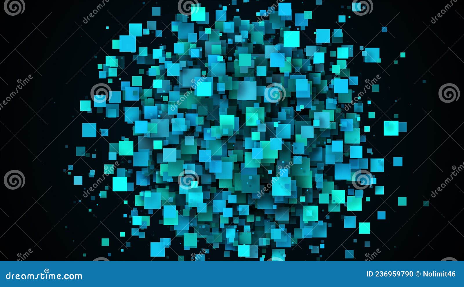 Stream of square particles stock illustration. Illustration of ...