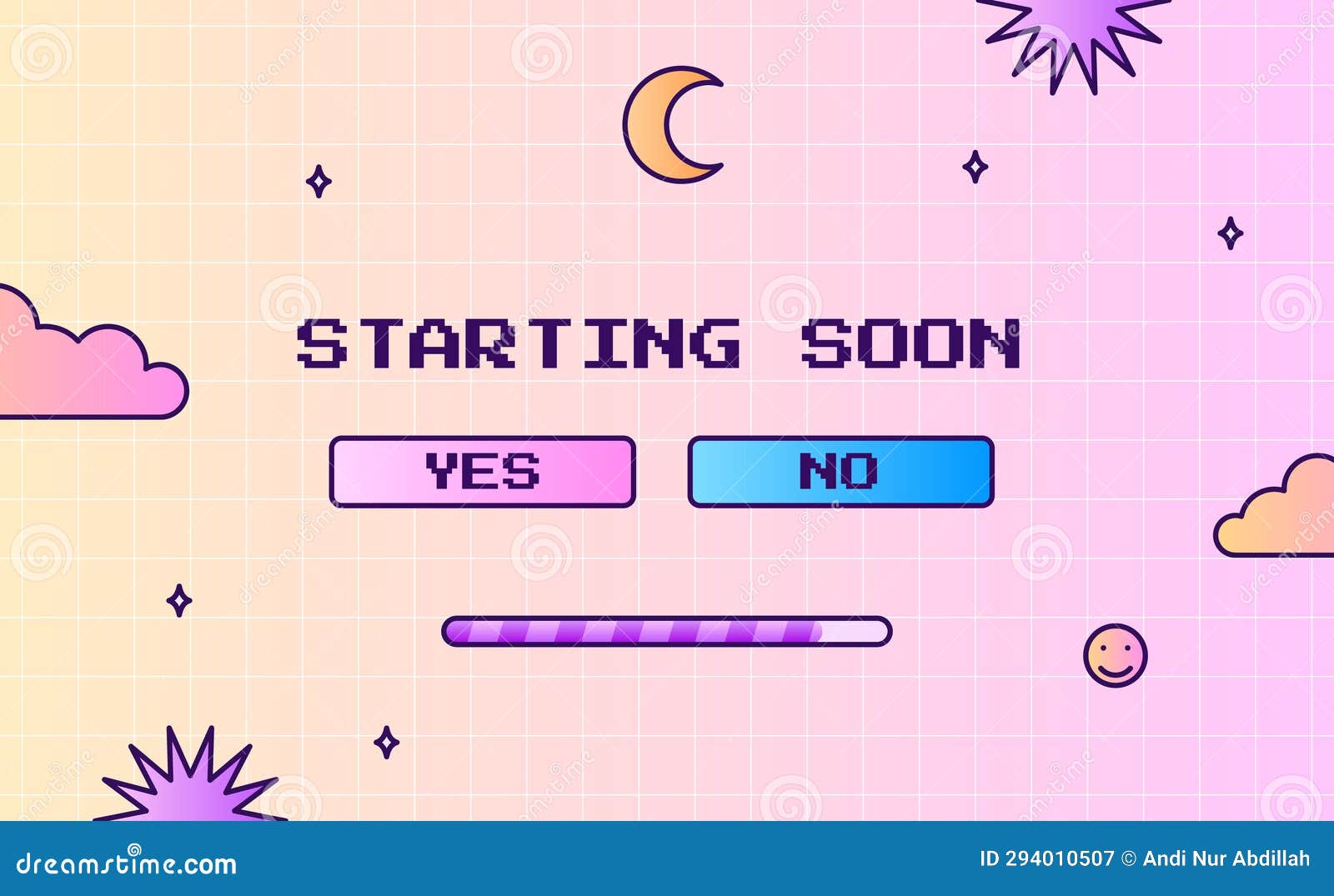 Stream Starting Soon Offline Screen Ui Layout Modern Pink Purple ...