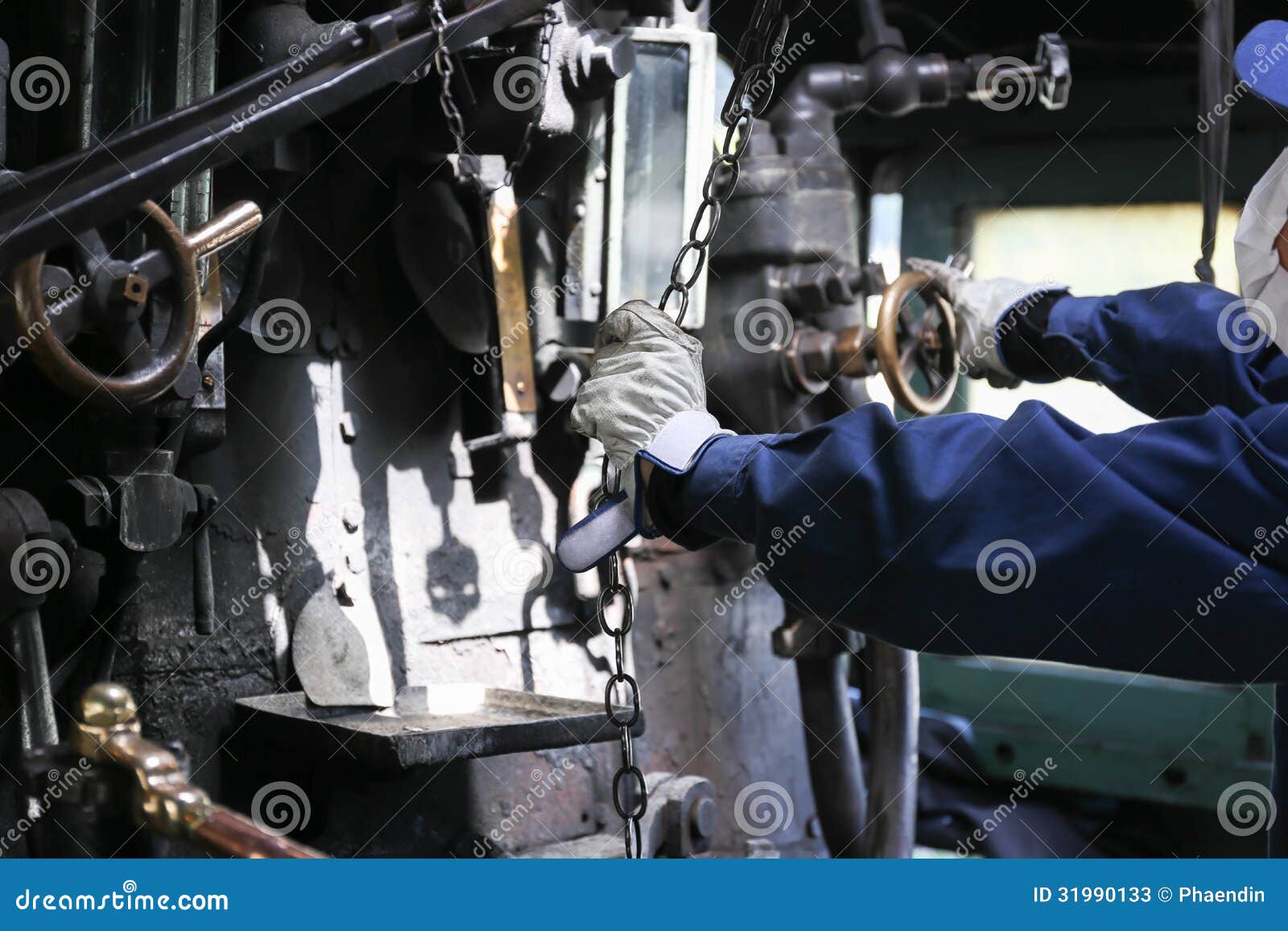 Stream train worker stock image. Image of locomotive - 31990133