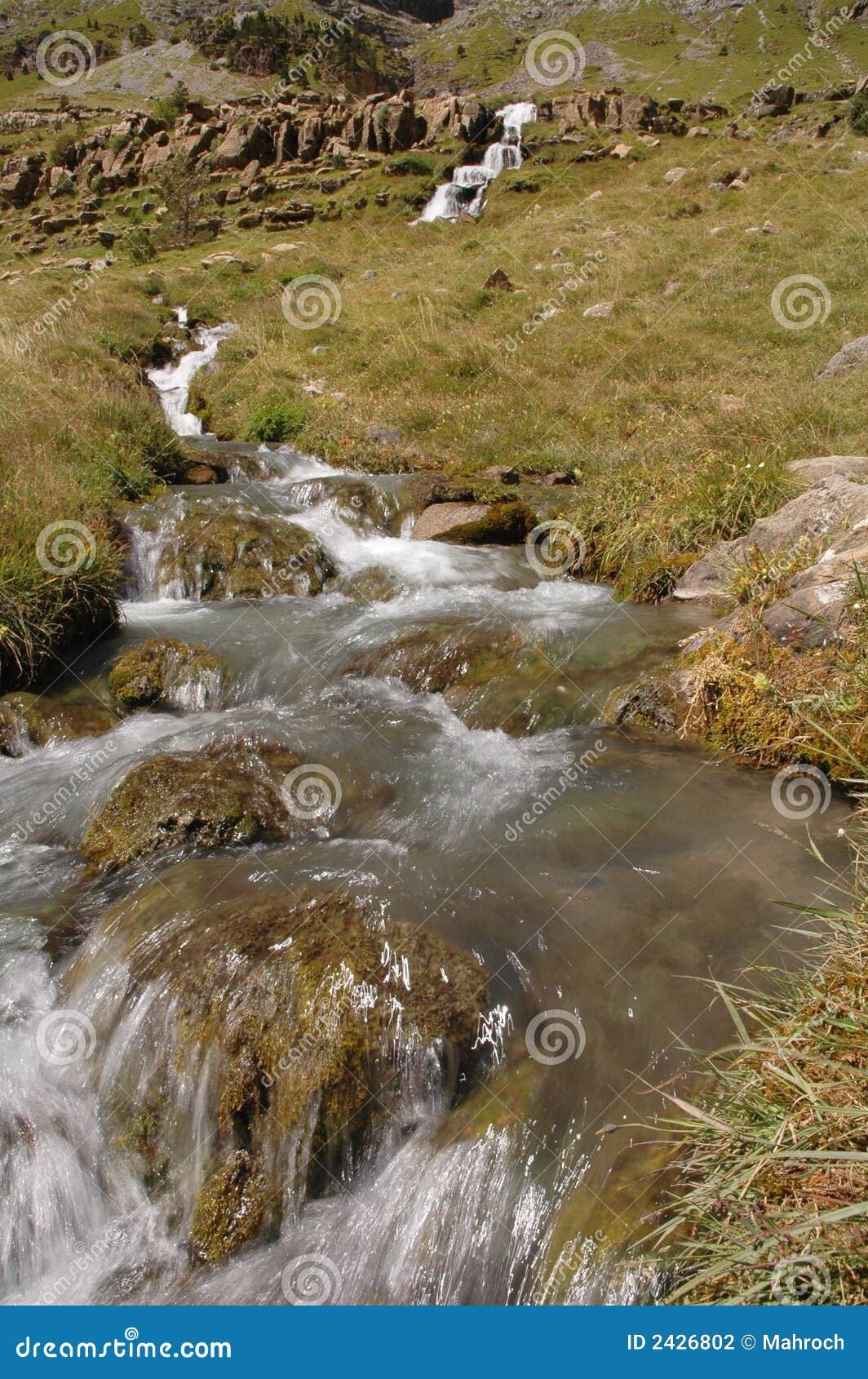 Stream in valley stock photo. Image of cascades, natural - 2426802