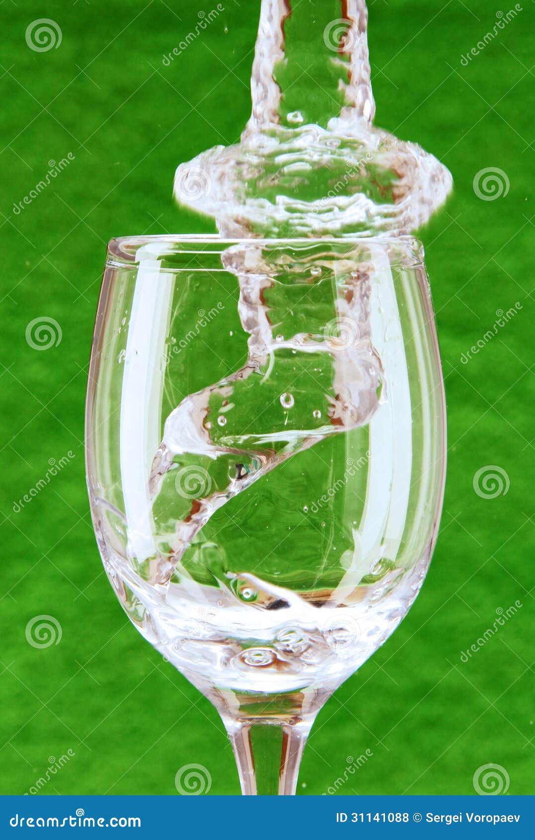 Stream of Water Falling into the Glass. Stock Photo - Image of water ...