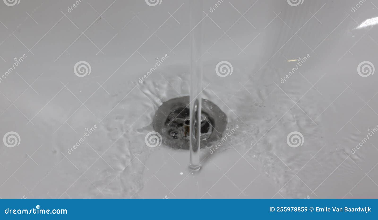 Stream of Water Falling and Running Down the Drain Stock Video - Video ...