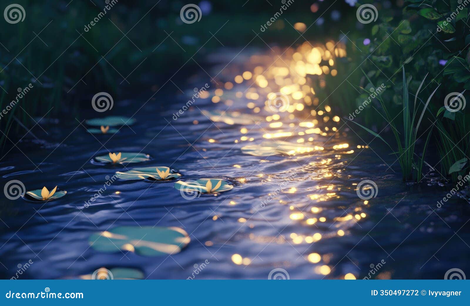 Stream Of Floating Shapes 3D Rendering Illustration | CartoonDealer.com ...