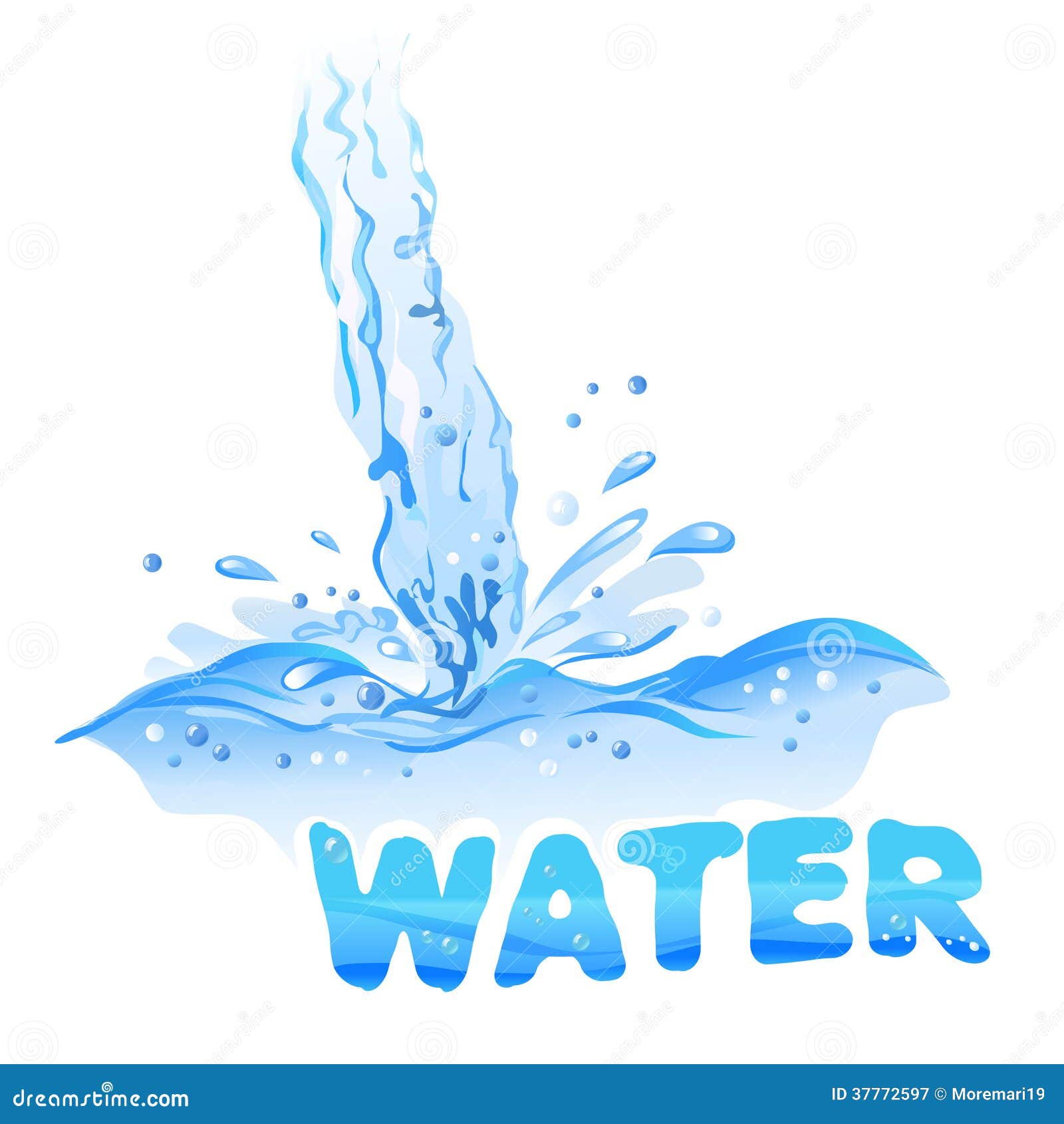 Stream water jet stock vector. Illustration of spurt - 37772597