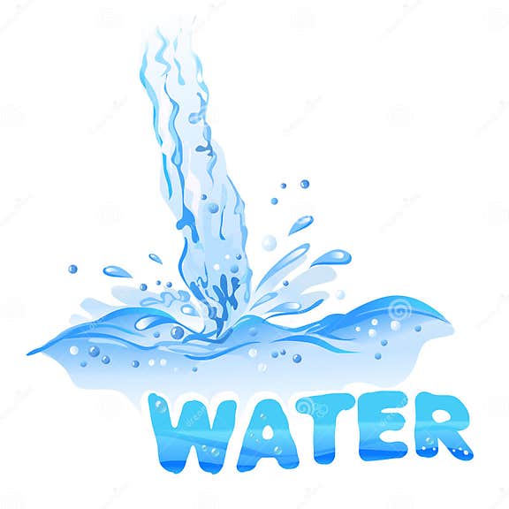 Stream water jet stock vector. Illustration of spurt - 37772597