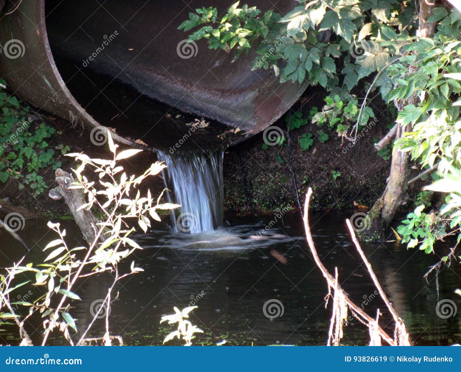 Stream of Water from Metal Tube Stock Image - Image of environment ...