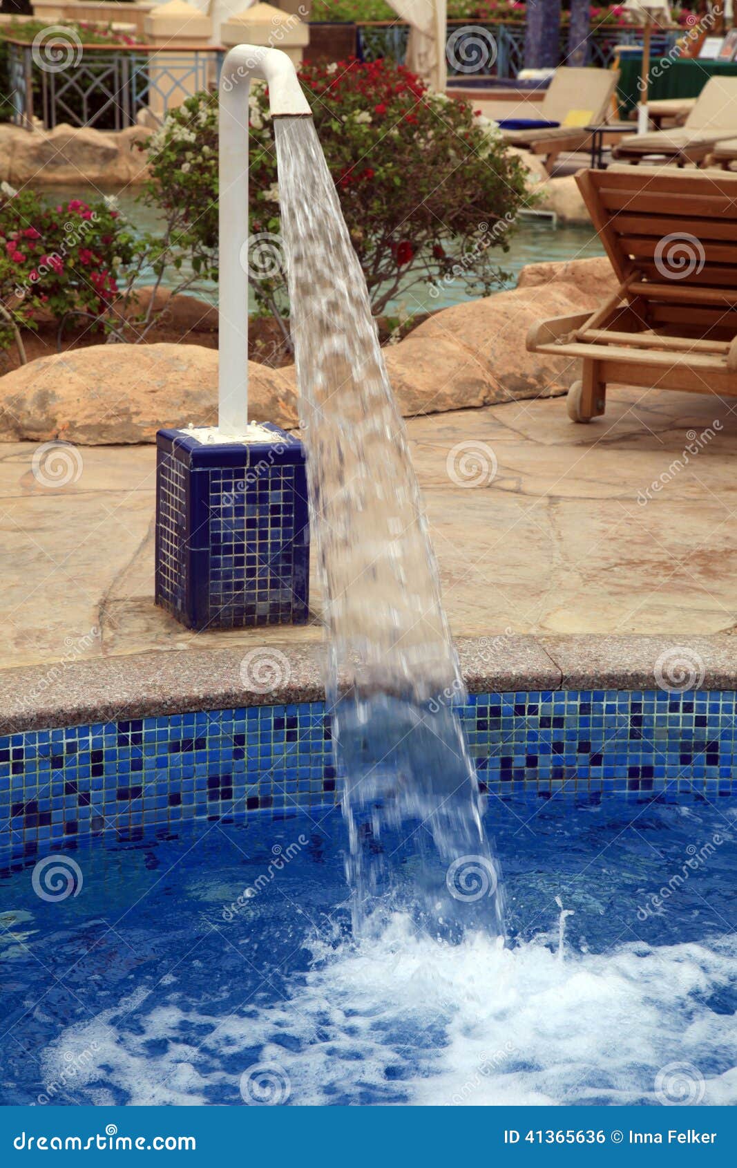 Stream of Water in Outdoor Resort Pool Stock Photo - Image of luxury ...