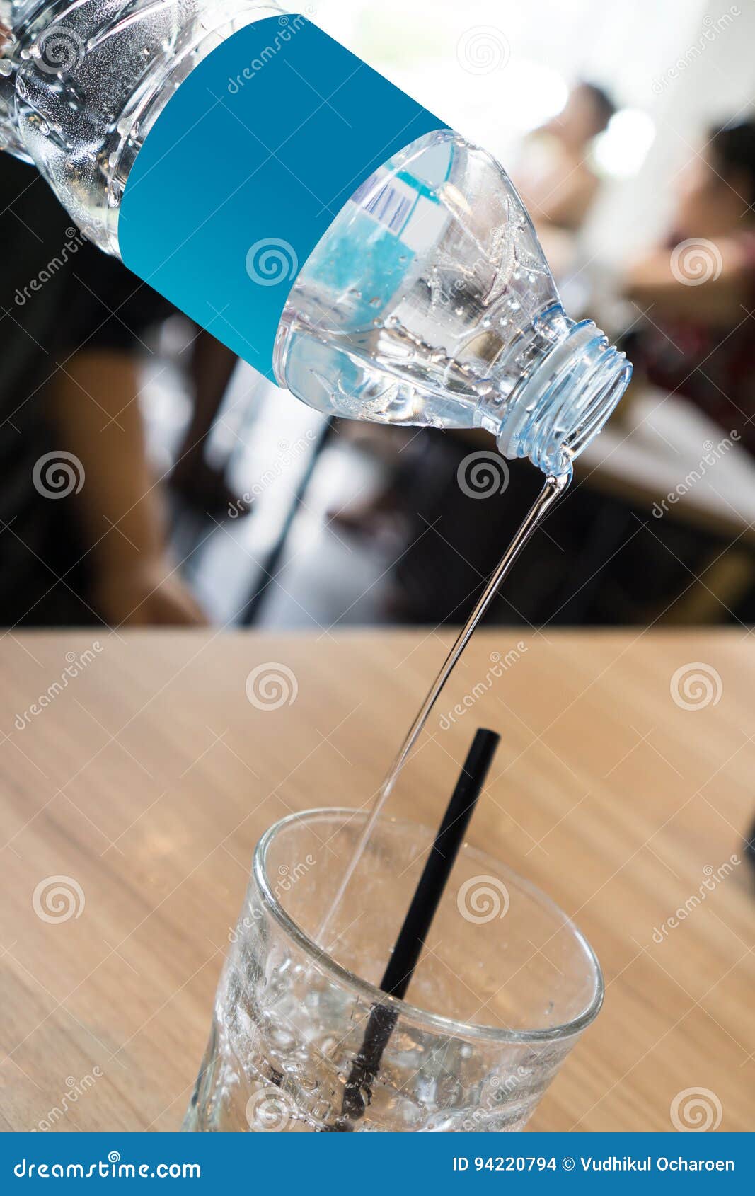 A Stream of Water Poured from Water Bottle Stock Photo - Image of ...
