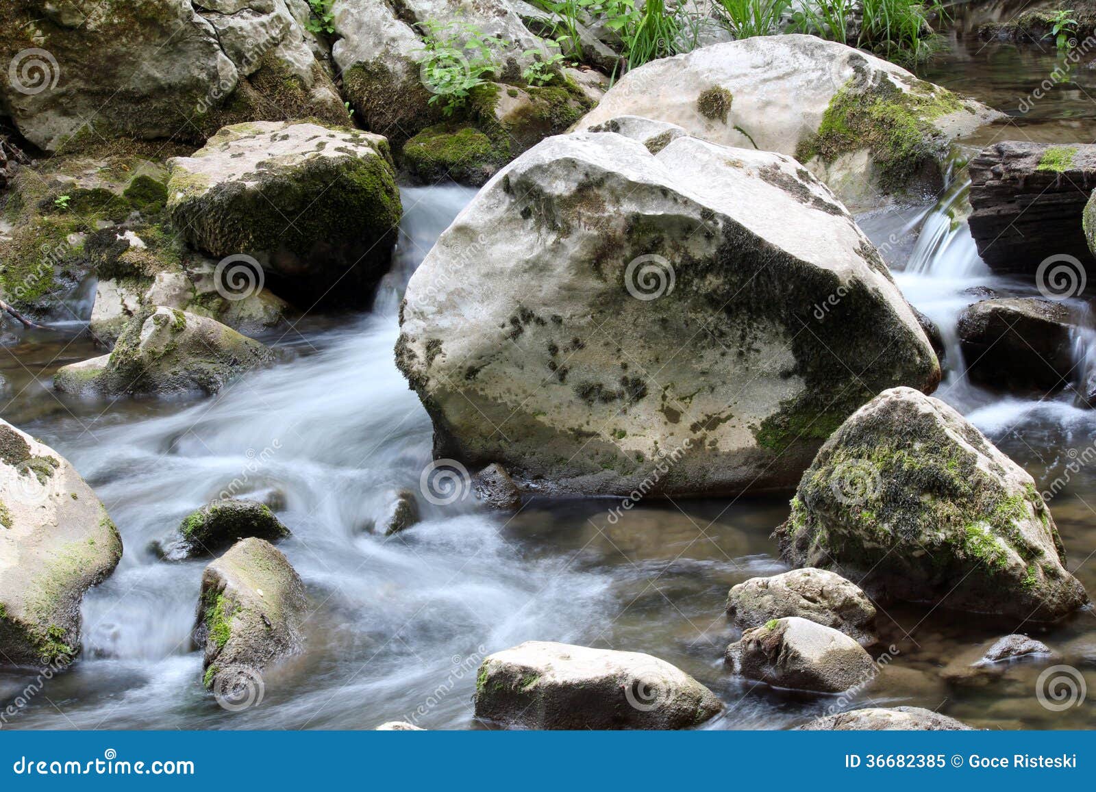 Stream water with rocks stock image. Image of clean, fresh - 36682385