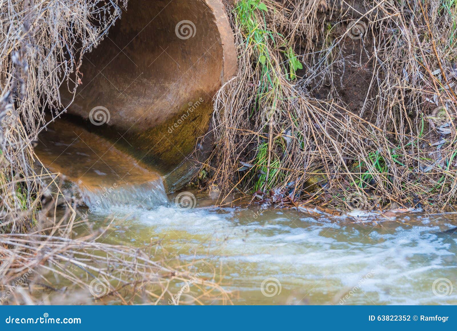 A Stream of Water Running from a Pipe Stock Photo - Image of corrosion ...
