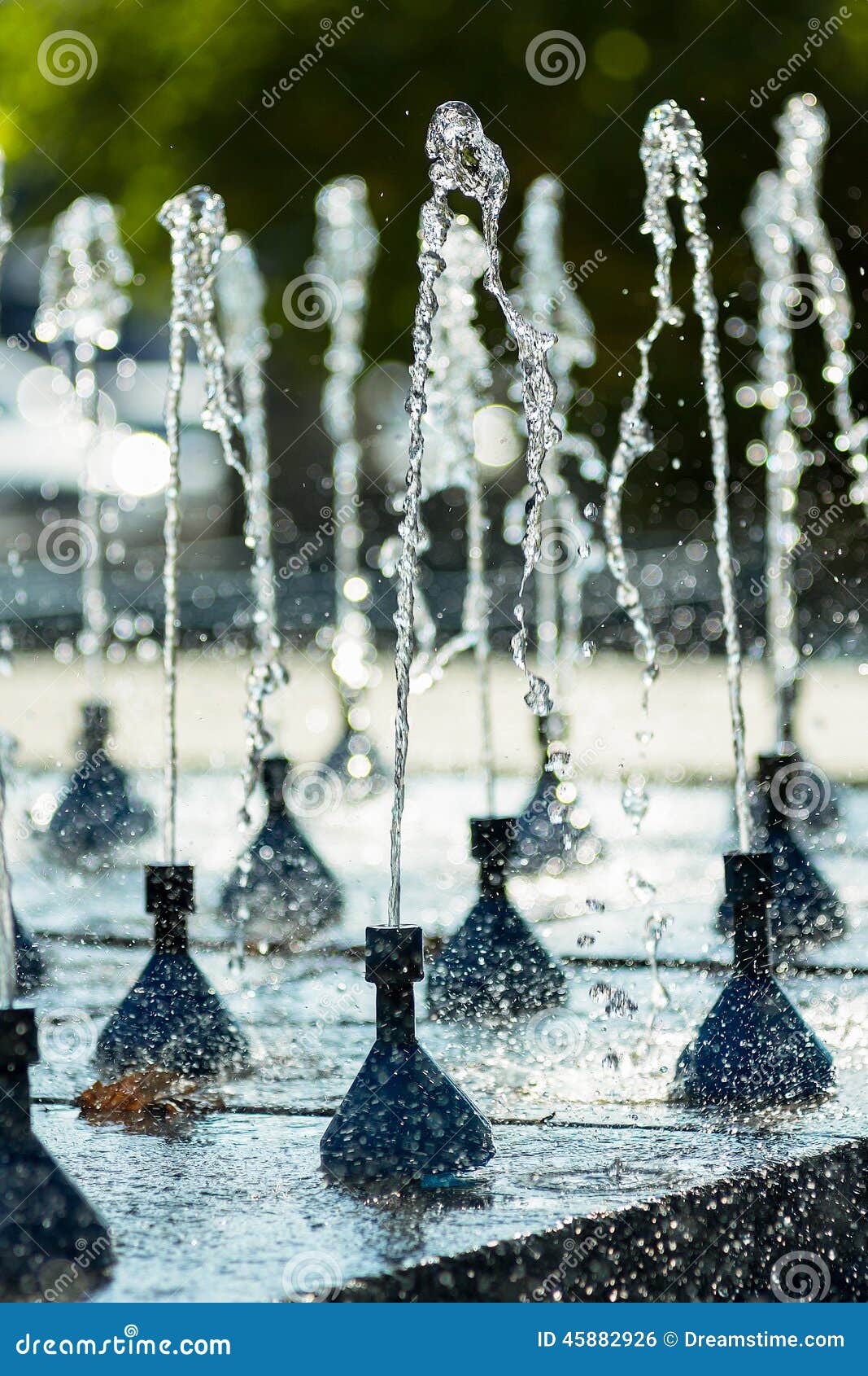 A Stream of Water Splashing Drops Stock Photo - Image of water, urban ...
