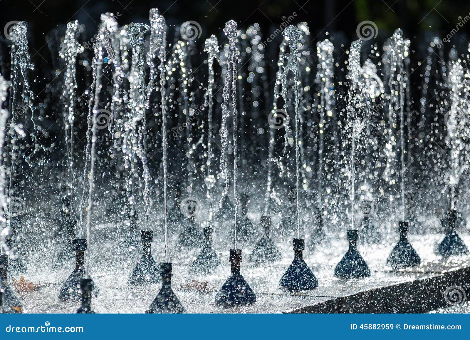 A Stream of Water Splashing Drops Stock Image - Image of clear ...