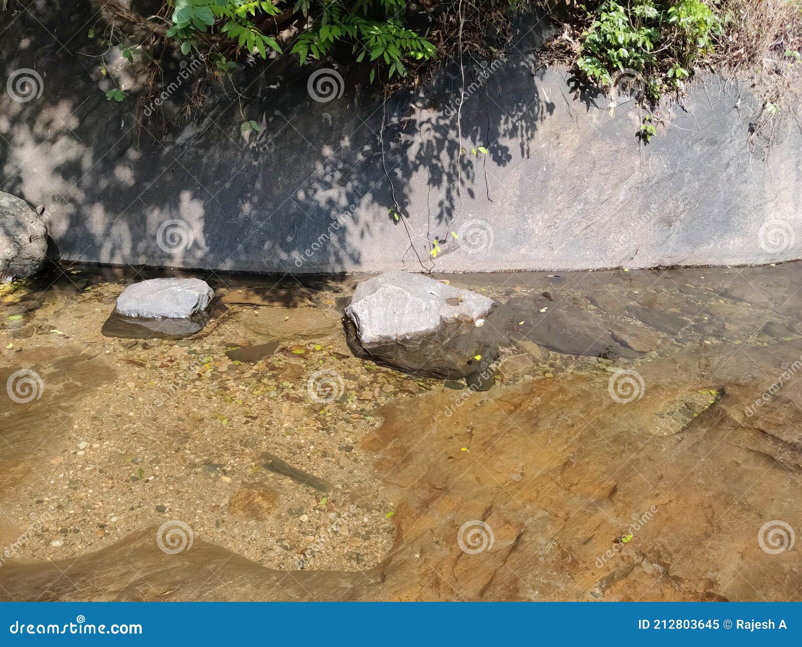 Stream Water with Stones and Rocks Stock Image - Image of mystery ...
