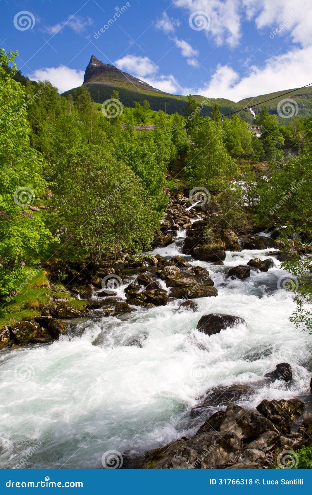 Stream with waterfall stock photo. Image of flow, rivulet - 31766318