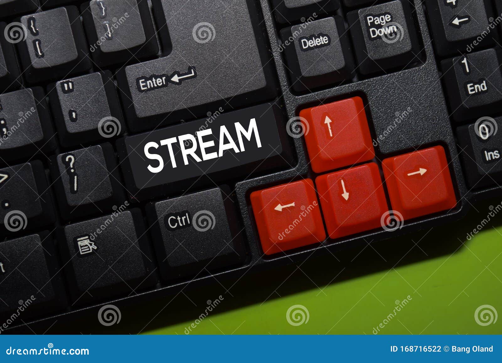 Stream Write on Keyboard Isolated on Laptop Background Stock Photo ...