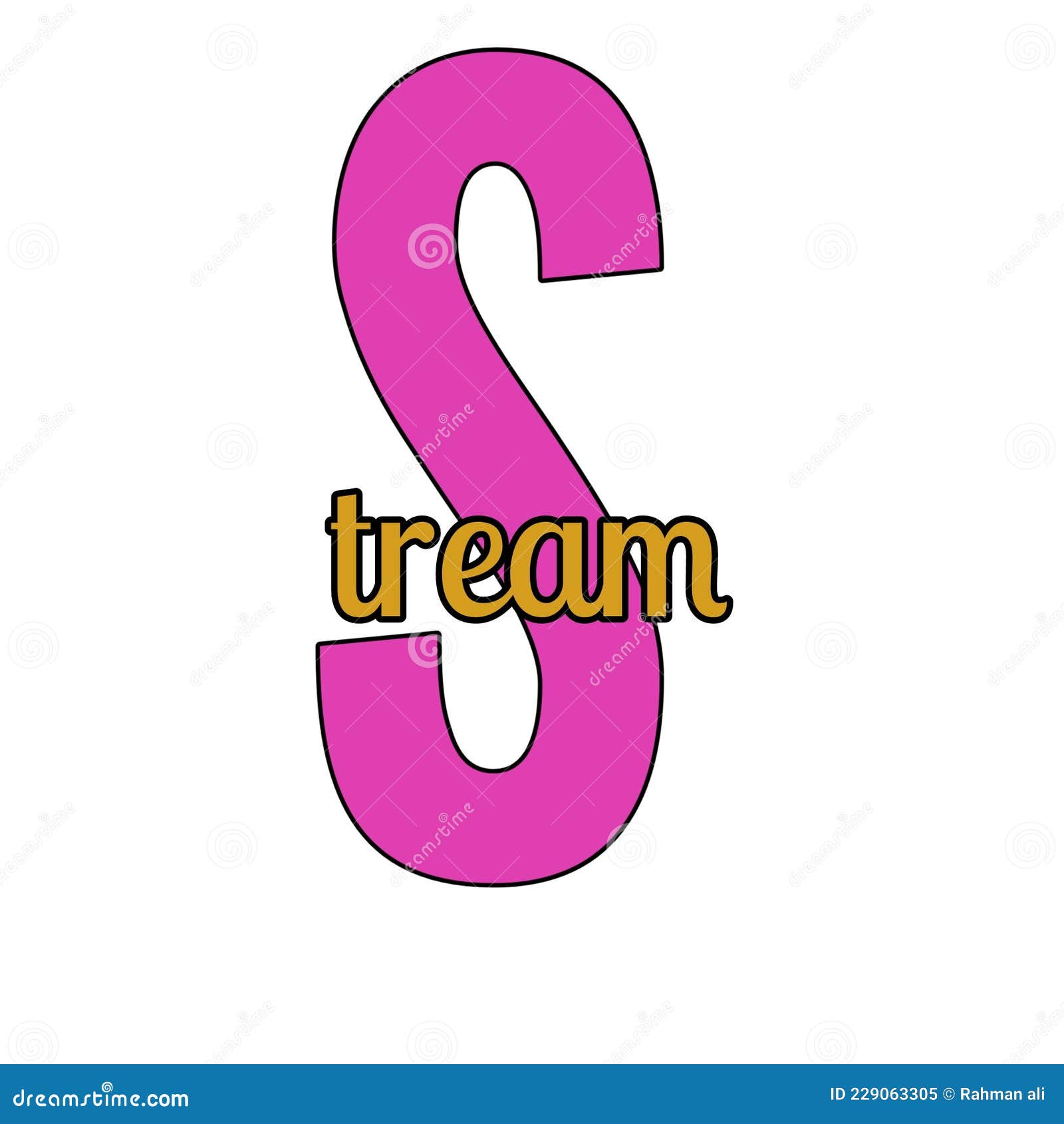 Stream is Written.illustration Stock Illustration - Illustration of ...