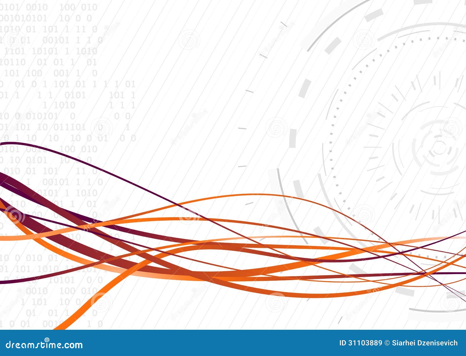 Streamed Futuristic Wave - Rapid Data Transfer Cartoon Vector ...