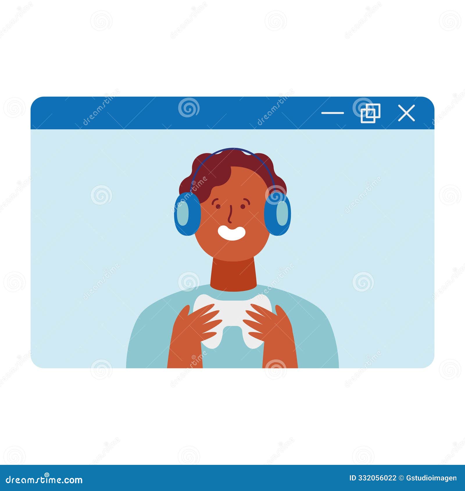 Streamer Gamer in the Internet Stock Illustration - Illustration of ...