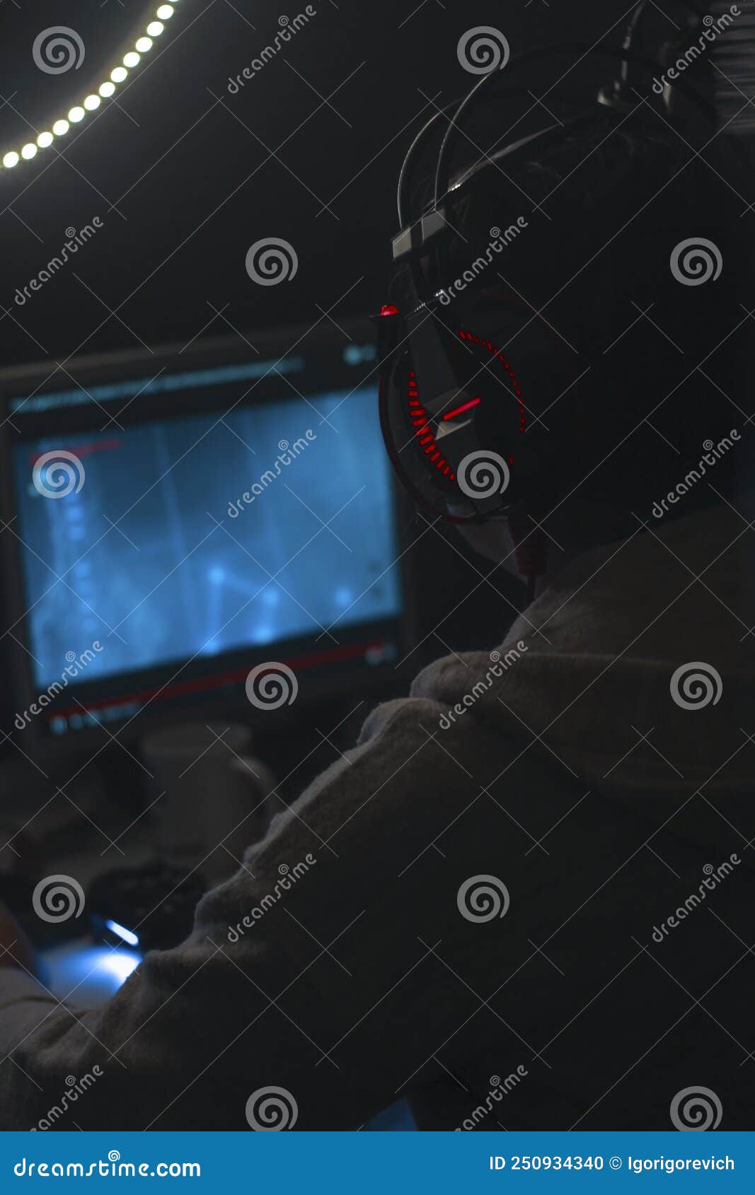 Streamer stock photo. Image of microphone, adult, podcast - 250934340