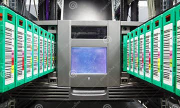 Streamer, Tape Library for Data Backup Stock Photo - Image of ...
