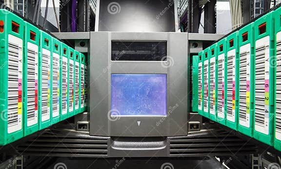 Streamer, Tape Library for Data Backup Stock Photo - Image of ...