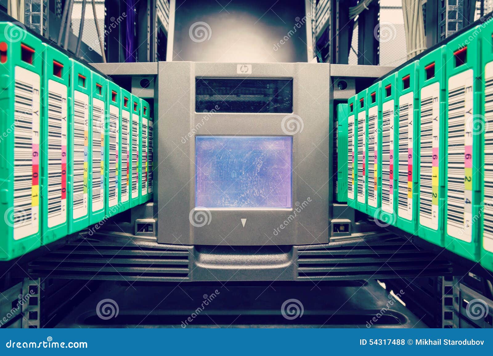Streamer, Tape Library for Data Backup Stock Photo - Image of data ...