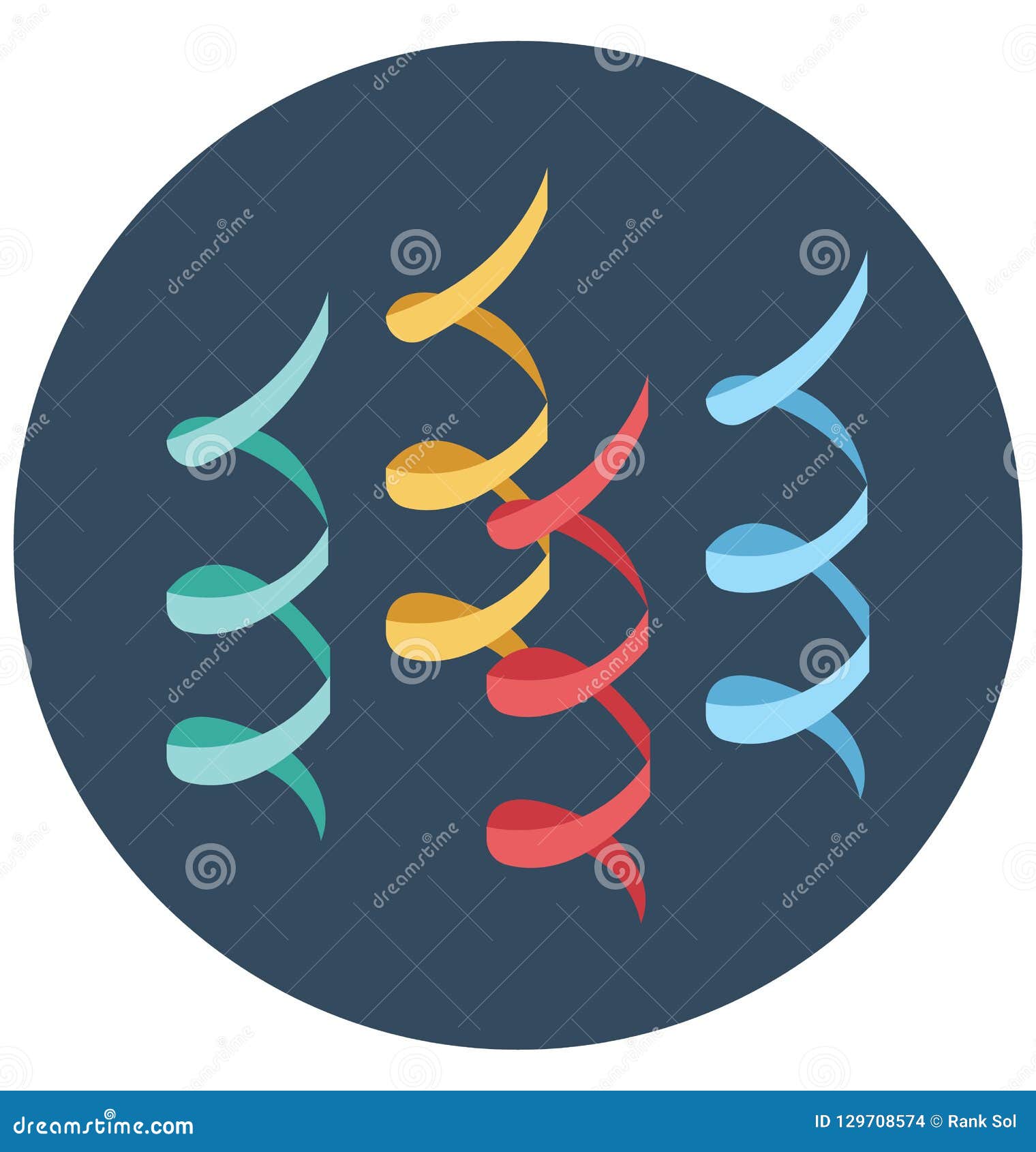 Streamers Colored Vector Isolated Vector Icons that Can Be Easily ...