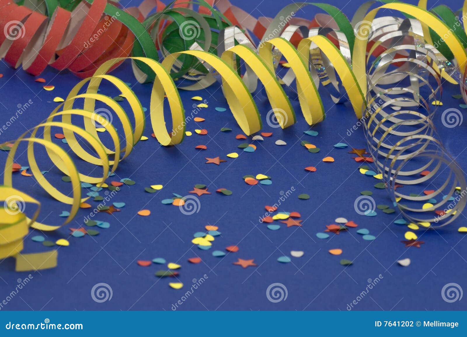 Streamers and confetti stock photo. Image of decorations - 7641202