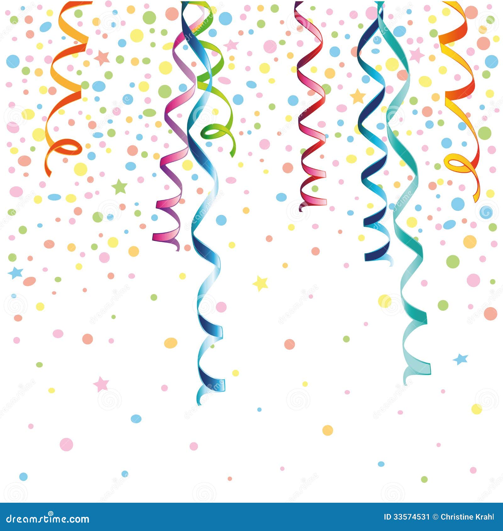 Streamers, confetti stock vector. Illustration of luck - 33574531