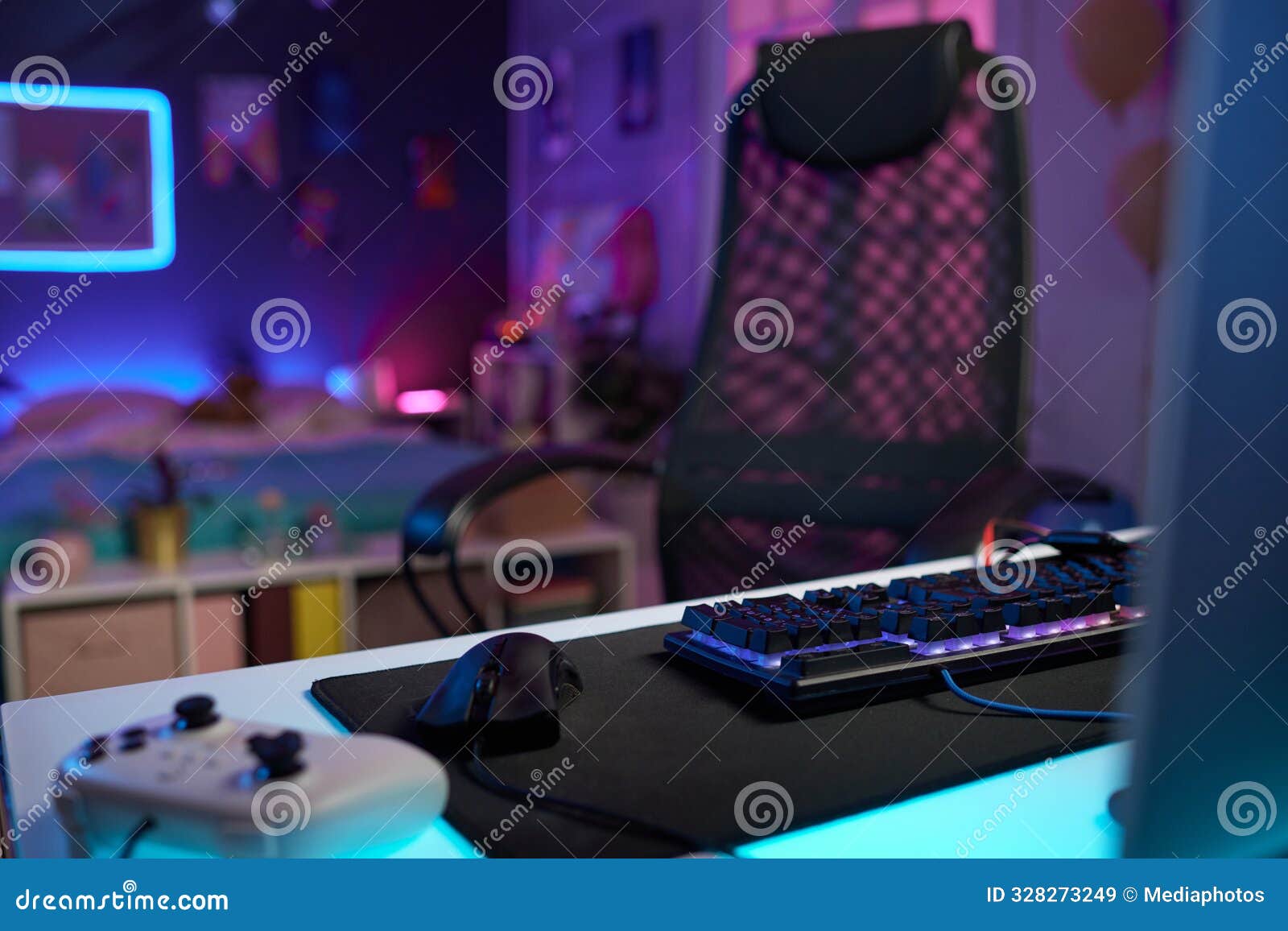 Streamers Studio Room stock image. Image of gaming, entertainment ...