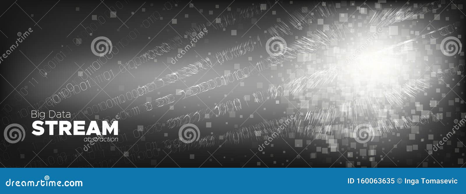 Streaming Backgrounds. Monochrome Particles Stock Vector - Illustration ...