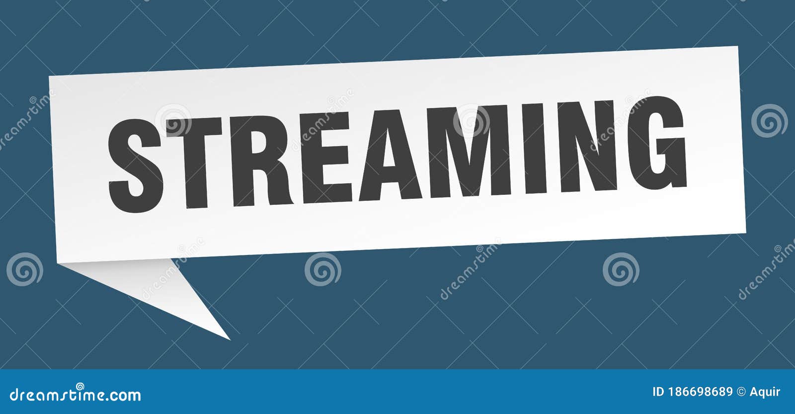 Streaming Banner. Streaming Speech Bubble Stock Vector - Illustration ...
