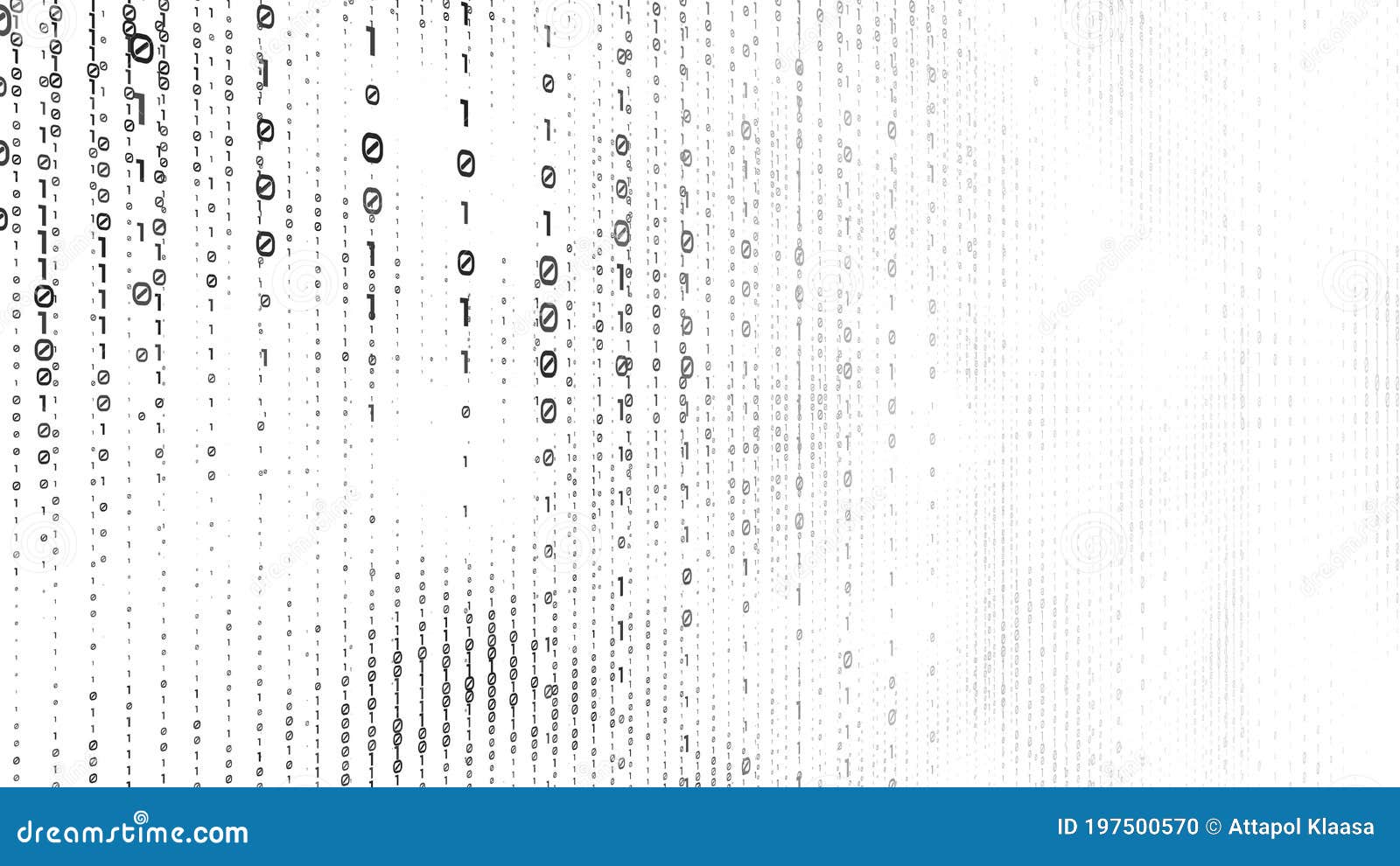 Streaming Binary Code Background Falling Digits On Backdrop Matrix Background With Digit Stock