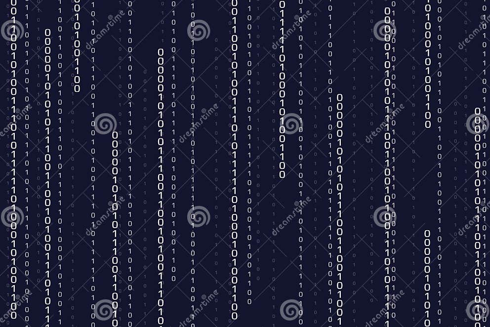 Streaming Binary Code Background Stock Vector - Illustration of coding ...