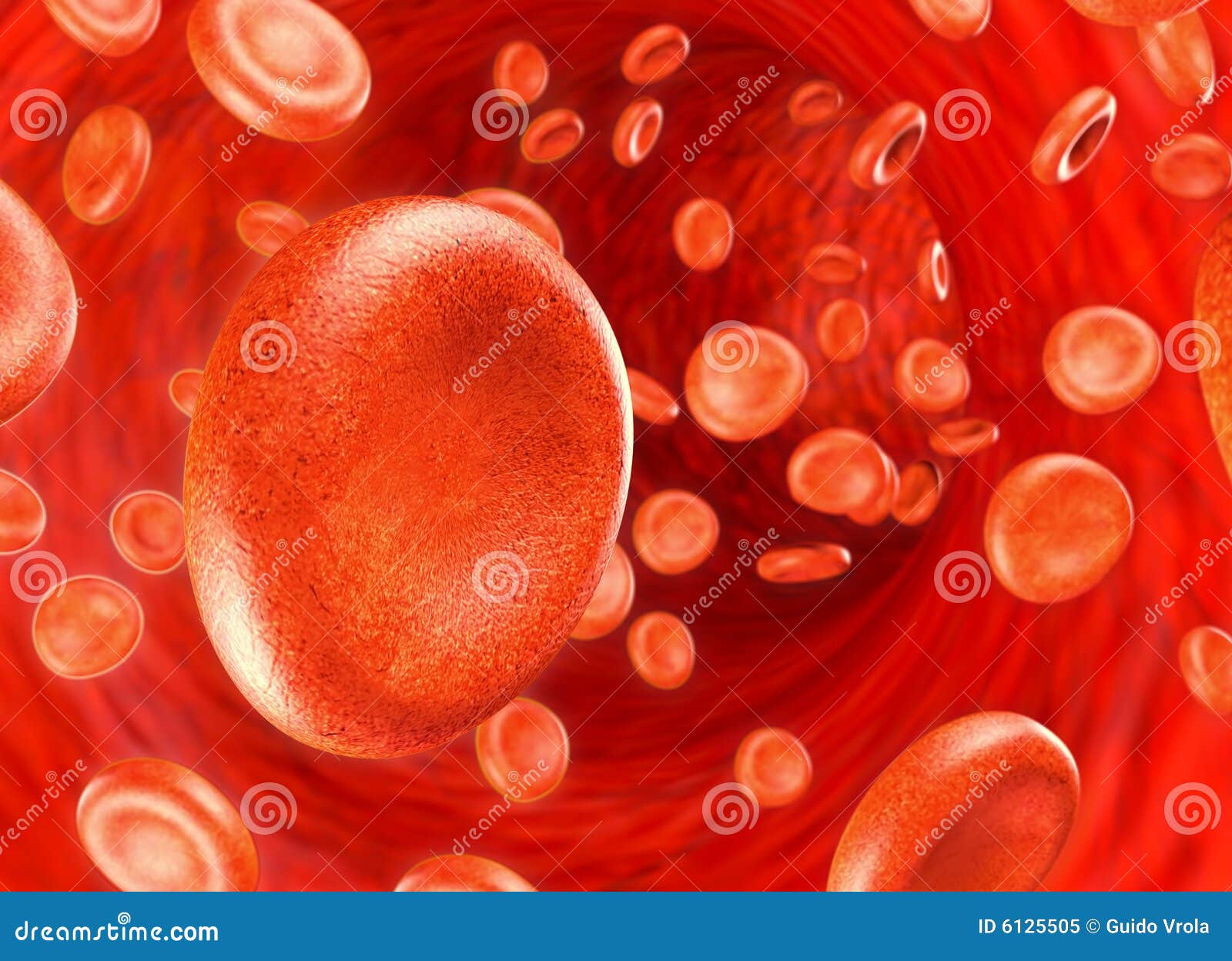 3d Red Streaming Blood Cells Banner. Cartoon Vector | CartoonDealer.com ...