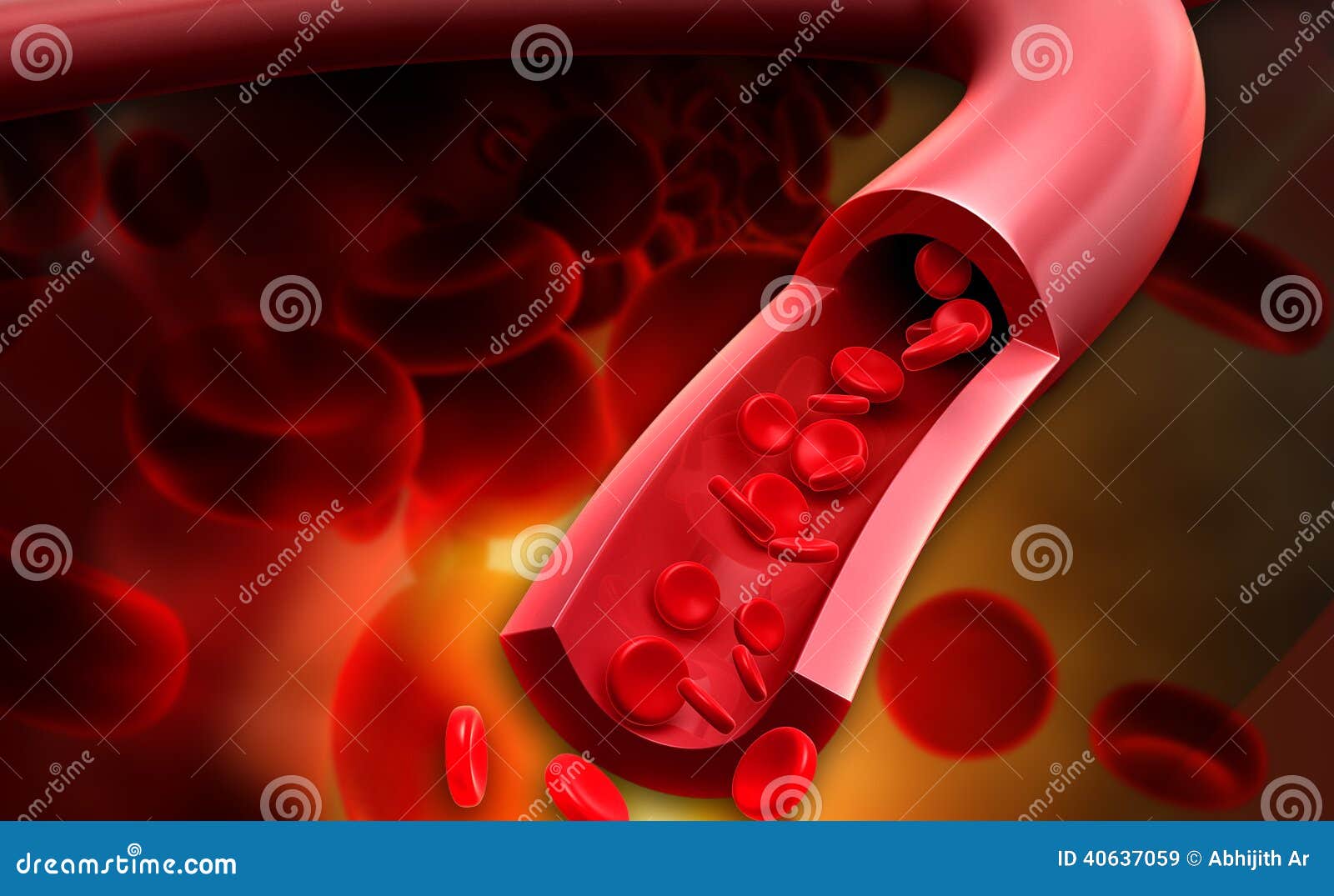 Red Streaming Blood Cells Background. Cartoon Vector | CartoonDealer ...