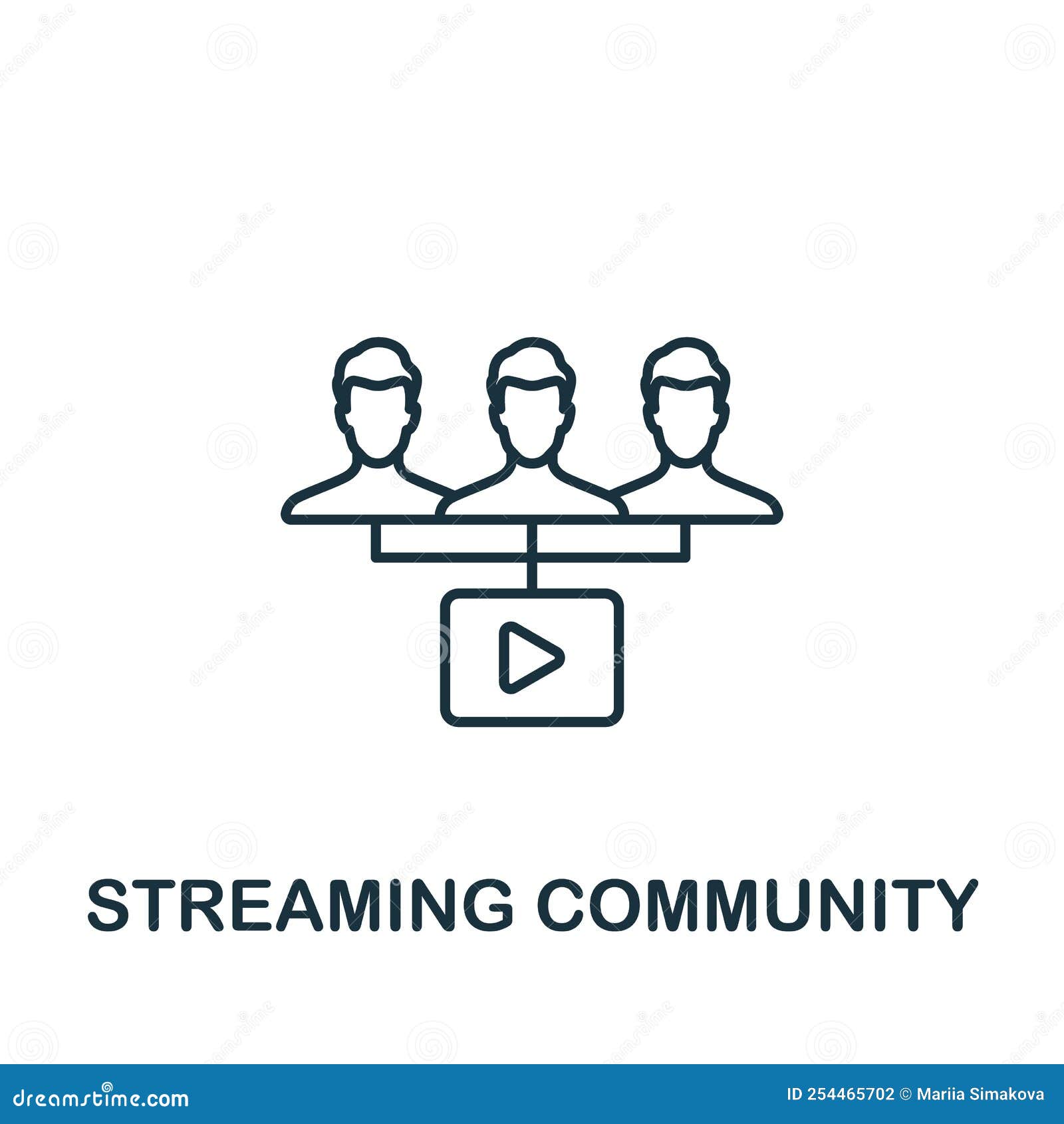 Streaming Community Icon. Line Simple Streaming Icon for Templates, Web ...