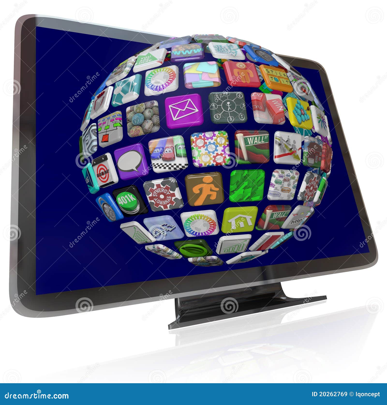 Streaming Content On HDTV Television Watch Programs Royalty-Free Stock ...