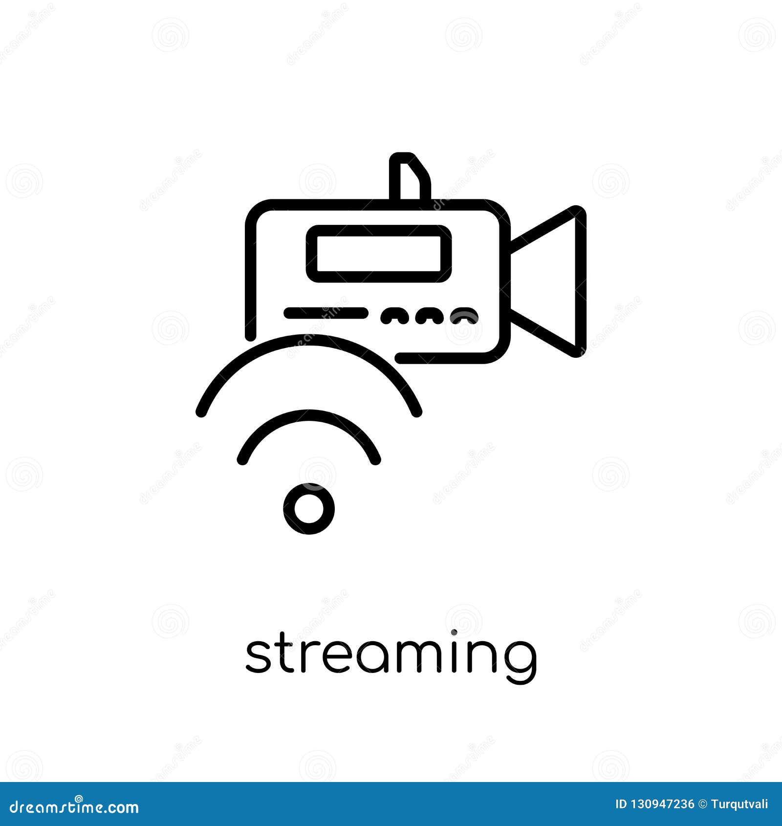 Streaming Icon. Trendy Modern Flat Linear Vector Streaming Icon Stock ...