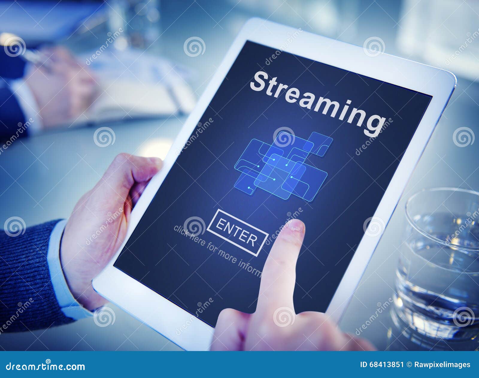 Streaming Internet Computer Media Transfer Data Concept Stock Image ...