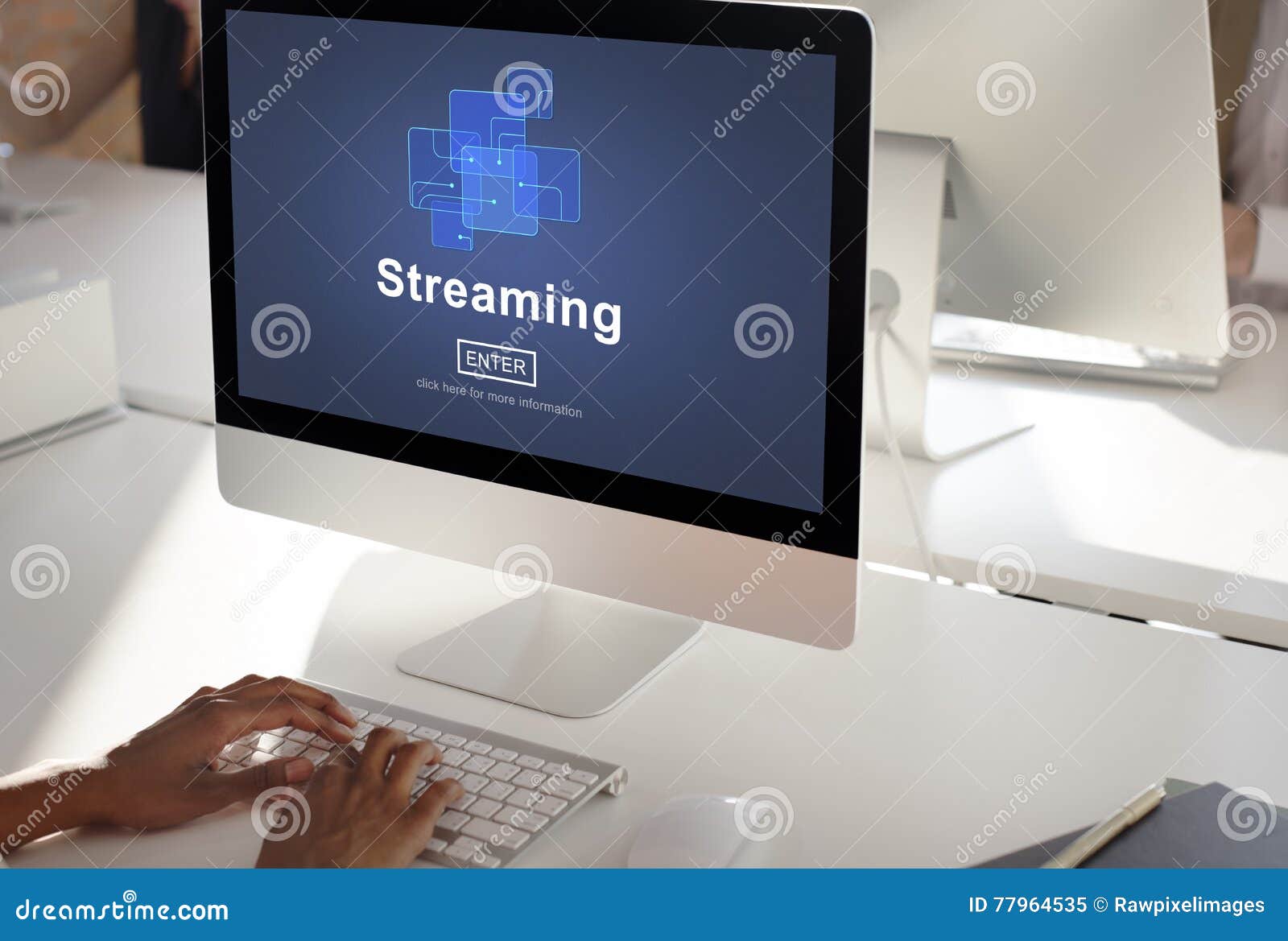 Streaming Internet Computer Media Transfer Data Concept Stock Image ...